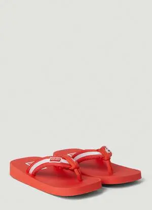 Kenzo Logo Patch Flip Flops
