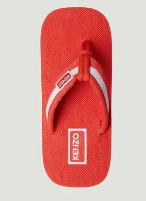 Kenzo Logo Patch Flip Flops