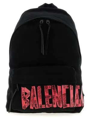 Balenciaga Tape Type' Backpack - Black