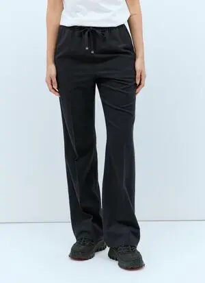 Moncler Wool-blend Drawstring Trackpants - Blue