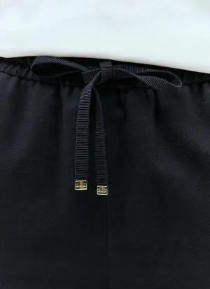 Moncler Wool-blend Drawstring Trackpants - Blue
