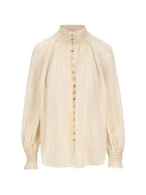 Zimmermann Aster Cotton And Silk Blouse - Multicolor