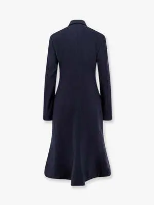 Balenciaga Godet Midi Double-breasted Wool Coat