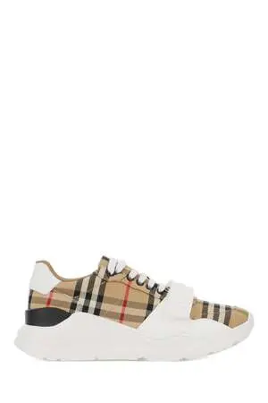 Burberry Checked Lace-up Sneakers - Multicolor