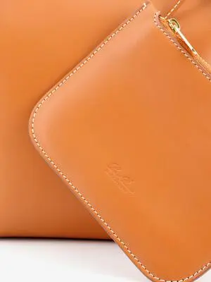 Loro Piana Bale Small Leather Handbag