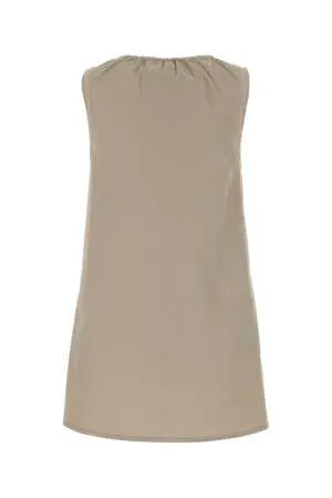 Miu Miu Cappuccino Cotton Mini Dress