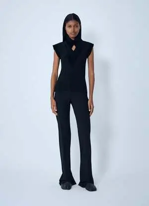 KIKO KOSTADINOV Knitted Polo Vest - Black
