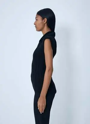 KIKO KOSTADINOV Knitted Polo Vest - Black