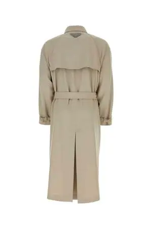 Prada Cappuccino Gabardine Trench Coat