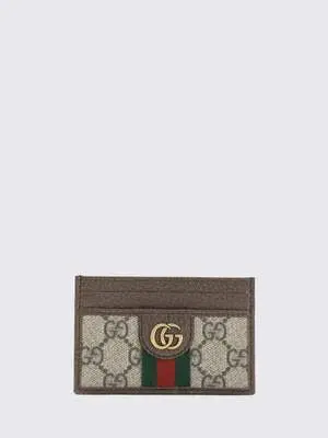 Gucci Ophidia Gg Supreme Canvas Card Holder - Brown