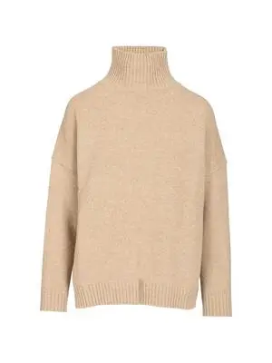 Max Mara Virgin Wool Turtleneck Sweater - Cream
