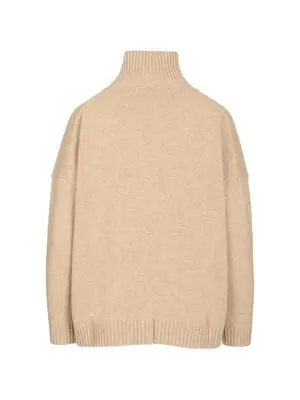 Max Mara Virgin Wool Turtleneck Sweater - Cream