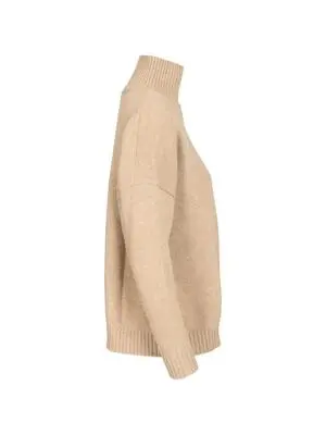 Max Mara Virgin Wool Turtleneck Sweater - Cream