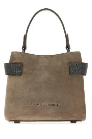 Brunello Cucinelli Mud Suede Handbag - Brown