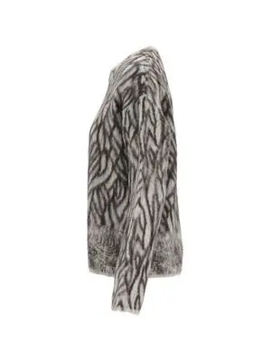 FORTE_FORTE Heron Plumes Alpaca & Mohair Blend Sweater - Gray