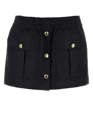 Miu Miu Navy Nylon Mini Skirt - Blue