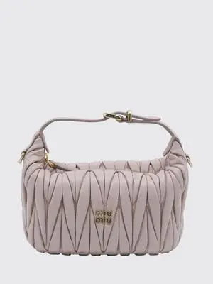 Miu Miu Matelasse Leather Handbag - Gray