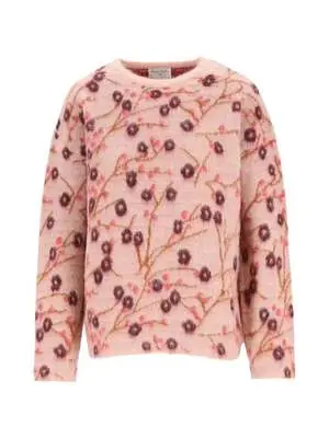 FORTE_FORTE Cherry Blossom Jacquard Sweater - Multicolor
