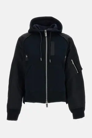 Sacai Sponge Sweat X Nylon Twill Hoodie - Multicolor