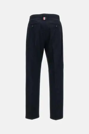 Thom Browne Tapered Chino In Wrinkle Free Cotton Suiting - Multicolor