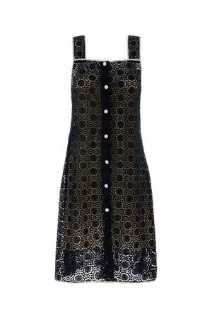 Miu Miu Midnight Macrame Lace Dress - Blue