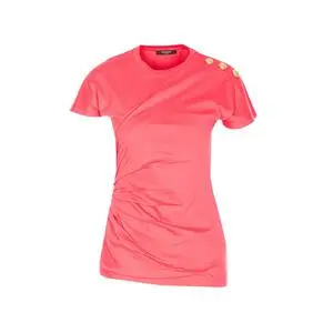 Balmain 3 Buttons Draped T-shirt - Pink
