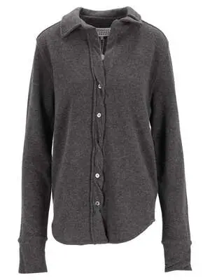 MAISON MARGIELA Polo Shirt With Buttons - Gray