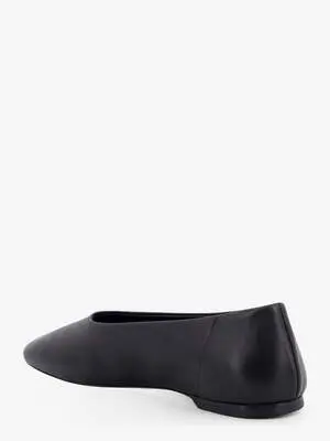 TOTEME Leather Ballerinas - Black