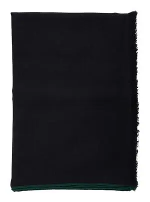 Gucci Black Scarf With Tone-on-tone Gg All-over Motif In Wool And Silk Blend For - Multicolor