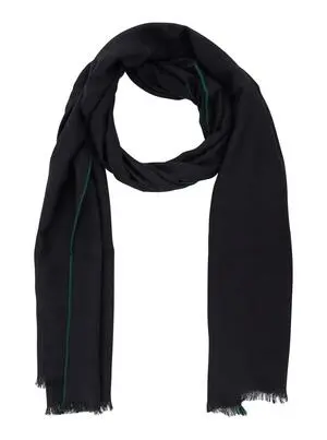 Gucci Black Scarf With Tone-on-tone Gg All-over Motif In Wool And Silk Blend For - Multicolor