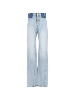 MAISON MARGIELA Two-tone Denim Trousers - Blue