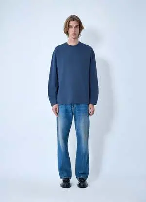 JIL SANDER Ribbed Crewneck Long Sleeve Top