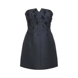 Alberta Ferretti Tailoring Off Shoulder Dress - Gray