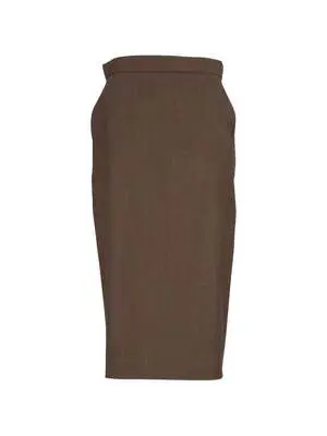 Max Mara Wool Gabardine Pencil Skirt