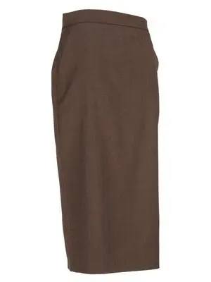 Max Mara Wool Gabardine Pencil Skirt