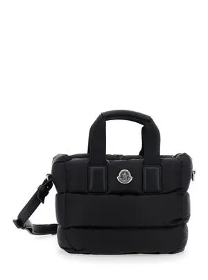 Moncler Handbag 'karadoc' Mini With Adjustable And Removable Shoulder Strap And Logo Patch On The Front In Tech Fabric For - Black