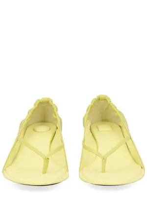 Jacquemus Lamb Leather Heeled Sandal - Green