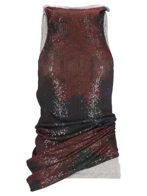 MAISON MARGIELA Printed Draped Top - Multicolor