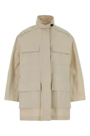 Brunello Cucinelli Sand Cotton Blend Jacket