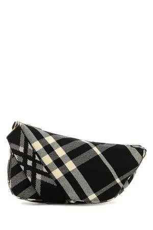 Burberry Embroidered Fabric Medium Shield Crossbody Bag - Multicolor