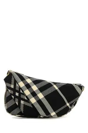 Burberry Embroidered Fabric Medium Shield Cross Body Bag - Multicolor