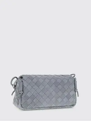 Bottega Veneta Notturno Woven Suede Bag - Gray