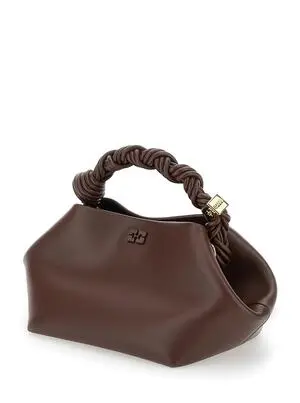 GANNI Leather Handbag With Butterfly Logo - Multicolor