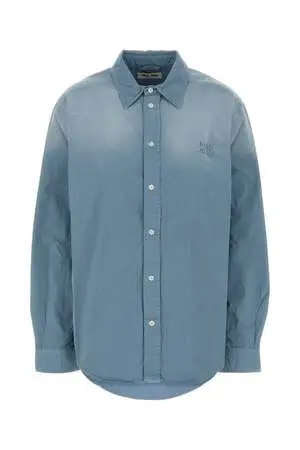 Miu Miu Light Twill Oversize Shirt - Blue