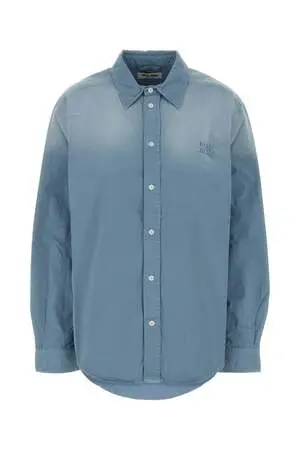 Miu Miu Light Twill Oversize Shirt - Blue