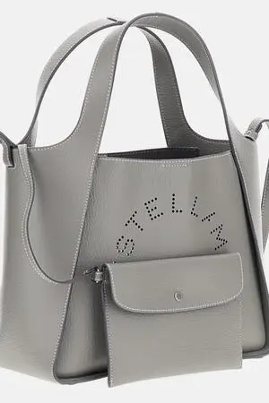 Stella McCartney Logo Crossbody Tote Bag Eco Embossed Grainy Alter Mat - Multicolor