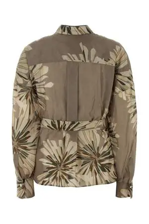 Brunello Cucinelli Printed Silk Shirt - Multicolor