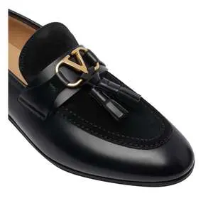 Valentino Garavani Vaniteux Leather Loafers - Black