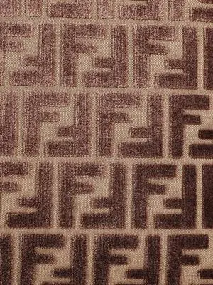 Fendi Roll Large Ff Jacquard Fabric Shopping Bag