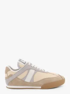 Chloé Kick Suede Sneakers With Contrasting Inserts - Gray